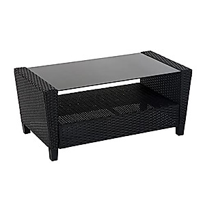 Cosco Outdoor Living 88529BGYE Malmo Patio Set, Black