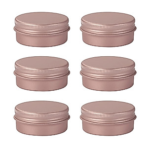 1st Choice Aluminum Tin Jar Refillable Containers 15 ml Aluminum Screw Lid Round Tin Container Bottle for Cosmetic,Lip Balm, Cream, 6 Pack