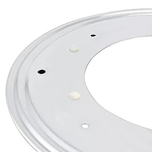 MOUYAT 4 Pack 12 Inch Lazy Susan Hardware, 1100lbs Capacity 5/16 Thick Heavy Duty Ball Bearings Turntable Base with Rubber Pads for 360 Degree Rotating Table, Display Plate, Serving Tray, Silver