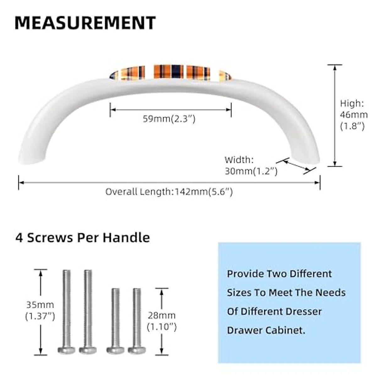 Pull Handle Fence Handle Long Cabinet Handles for Interior, Closet, Drawer, Outdoor, Garage, Retro Stripe