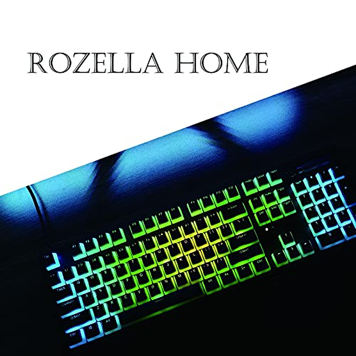 ROZELLA HOME Pudding Keycaps PBT Double- Shot OEM Profile ANSI Layout Compatible 60 61 87 TKL 104 108 Percent Mechanical Gaming Keyboard (Cyan)