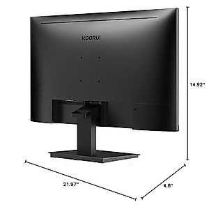 KOORUI 22 Inch Computer Monitor, FHD 1080P VA Desktop Display, 75HZ Ultra Thin Bezel/Eye Care/Ergonomic Tilt, HDMI VGA Ports LED Monitor for PC, VESA