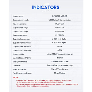 RD DPS5020 50V 20A Constant Voltage Current DC DC Step-Down Power Supply Module Buck Voltage Converter Voltmeter (DPS5020)