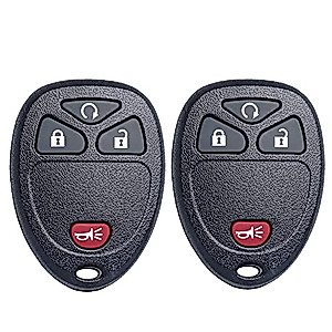 Key Fob Replacement Fits for Chevy Silverado Avalanche Equinox Express Traverse GMC Yukon Sierra 1500 2500 3500 HD Acadia Savana Buick Enclave 2007 2008 2009 2010 2011 2012 2013 Keyless Entry Remote