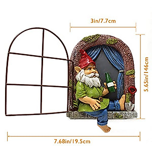 Garden Gnome Fairy Garden Accessory & Indoor Resin Miniature Figurines for Plant Pots or House Decor