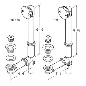 Pfister 018310K Waste and Overflow, Bronze