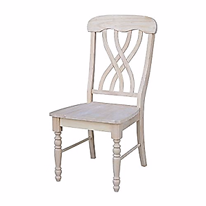 International Concepts Latticeback Chairs, Unfinished