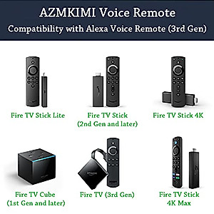 Voice Remote (3rd Gen) Compatible with Fire TV Stick 4K, Fire TV Stick (2nd & 3rd Gen), Fire TV Cube (1st & 2nd Gen), Fire TV (3rd Gen), Fire TV Stick Lite, 2021 Release