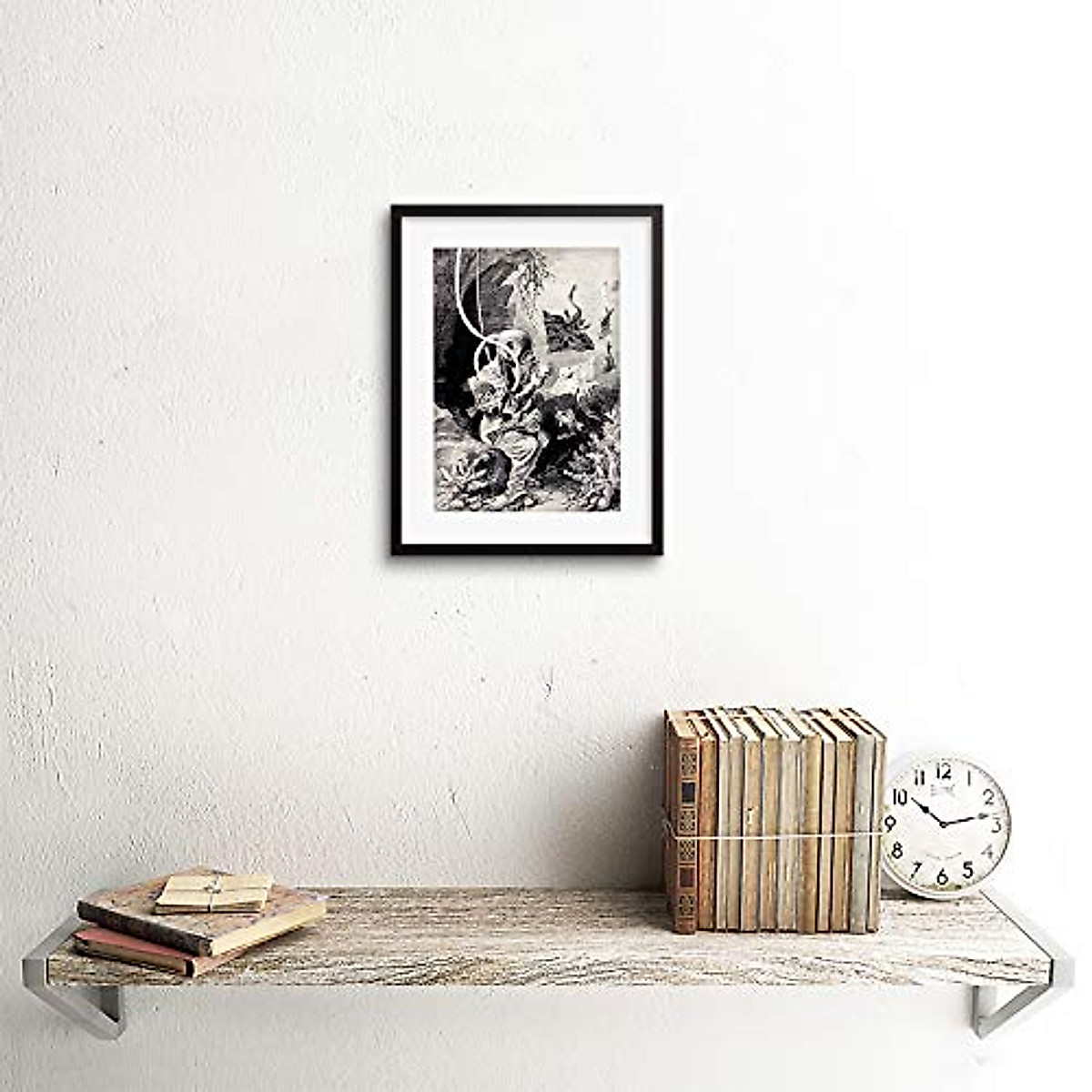 9x7 '' BOOK DEEP SEA DIVER FISH DIVING SUIT RAY FIS FRAMED ART PRINT F97X657