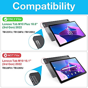 ProCase Kids Case for Lenovo Tab M10 Plus 3rd Gen 10.6 Inch 2022, Shockproof Lightweight Portable with Handle Baby Friendly Case for Tab M10 Plus 10.6" 2022 TB-125F/128F –Blue