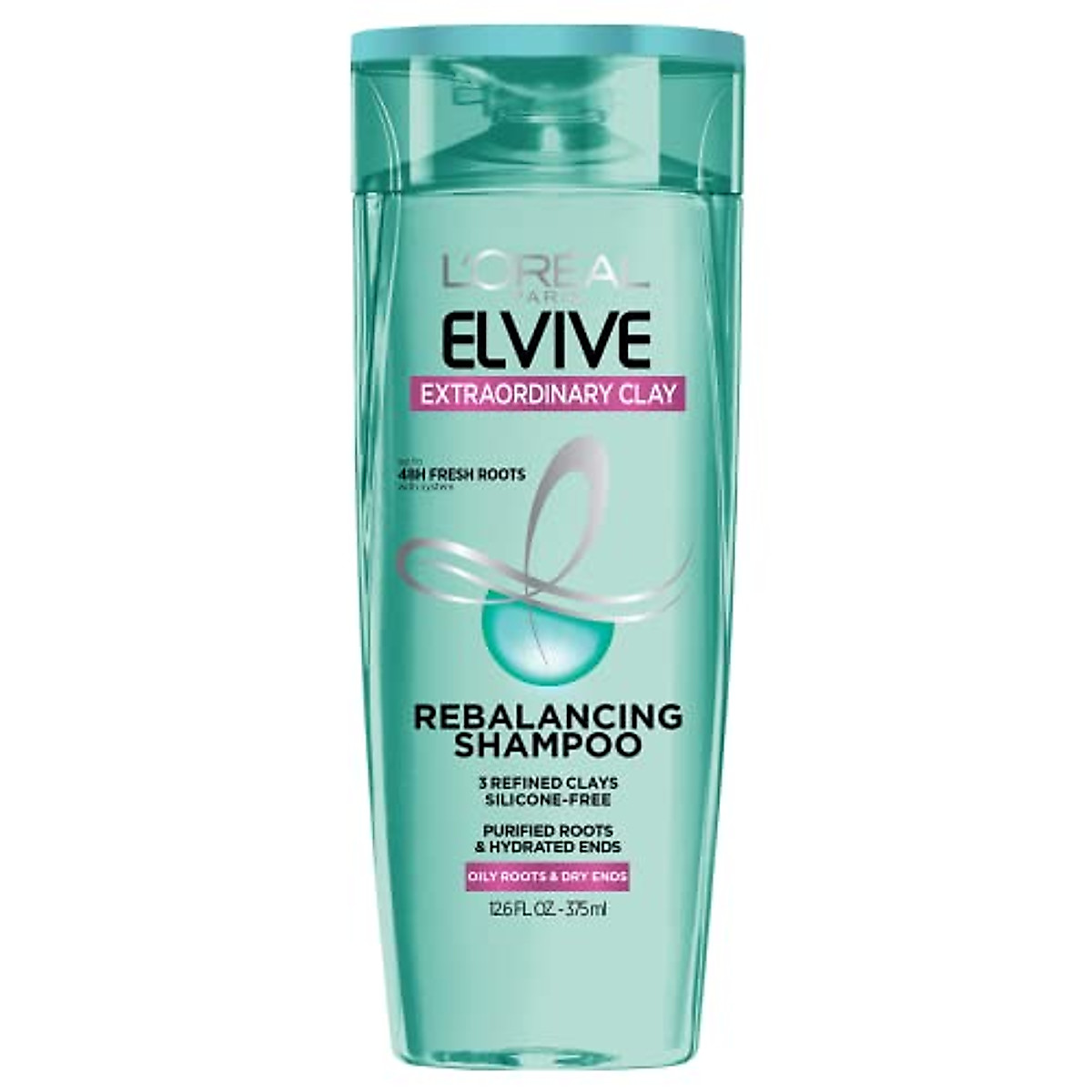 L'Oreal Paris Elvive Extraordinary Clay Rebalancing Shampoo, 12.6 fl; oz; (Packaging May Vary)