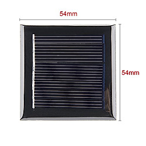 uxcell 5Pcs 2V 50mA Poly Mini Solar Cell Panel Module DIY for Light Toys Charger 54mm x 54mm