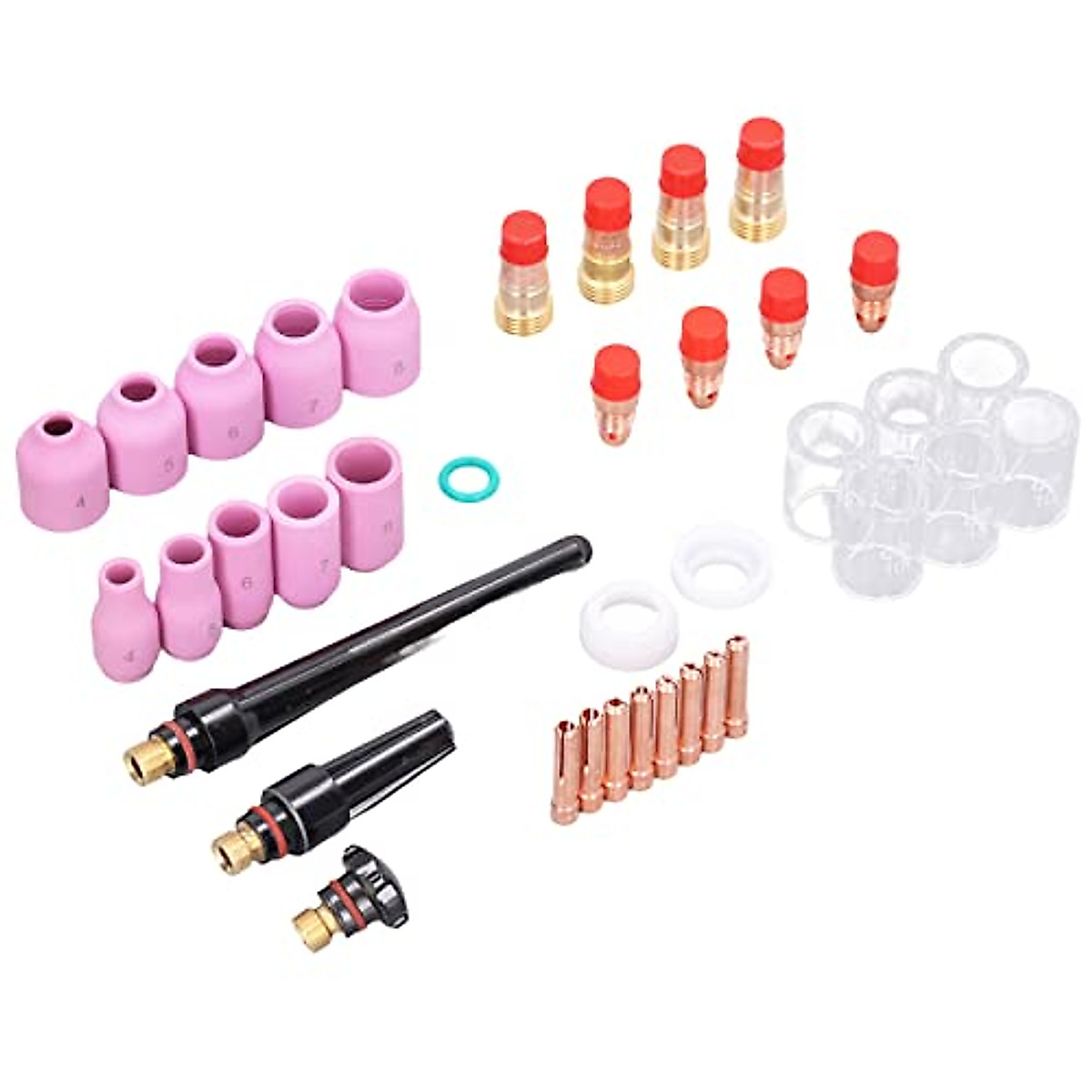 TIG Welding Accessory Kit, Arc Welder Accessories Body Stub Gas Lens Durable Collet Easy Installation for WP‑17/18/26