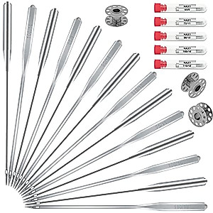 Sewing Machine Needles, Universal Sewing Machine Needle, ONEHERE Compatible with Singer, Brother, Janome, Varmax, Sizes HAX1 65/9, 75/11, 90/14, 100/16, 110/18 (50 PCS)