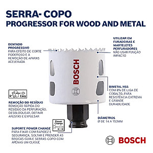 Bosch 2608594189 9-Piece Sanitary Set Bi-Metal Hole Saw 8% Cobalt Alloy Diameter 20/25 / 32/38 / 51/64 mm