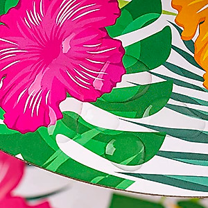 Royal Bluebonnet Tropical Cupcake Stand, 3 Tier Cupcake Stand, Hawaiian Cupcake Stand for Tropical Party Decorations, Cardboard Cupcake Stand for Birthday Party, Luau Cupcake Stand, Cup Cake Stand