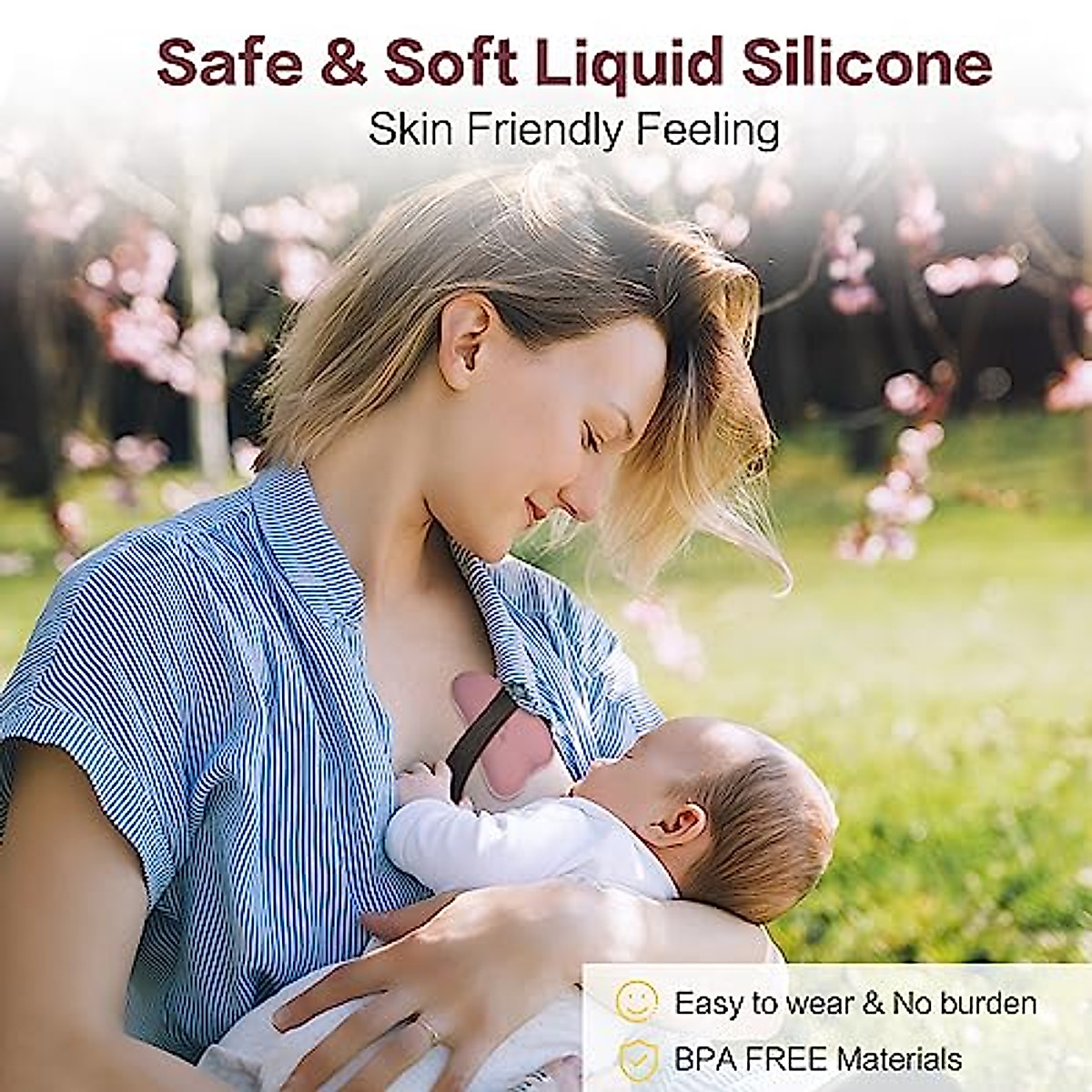 Voraiya® Lactation Massager with Heat for Breastfeeding 2 in 1, Lactation Massager with Warming and Vibration Adjustable for Clogged Ducts, Soft Breast Massager, Improve Milk Flow