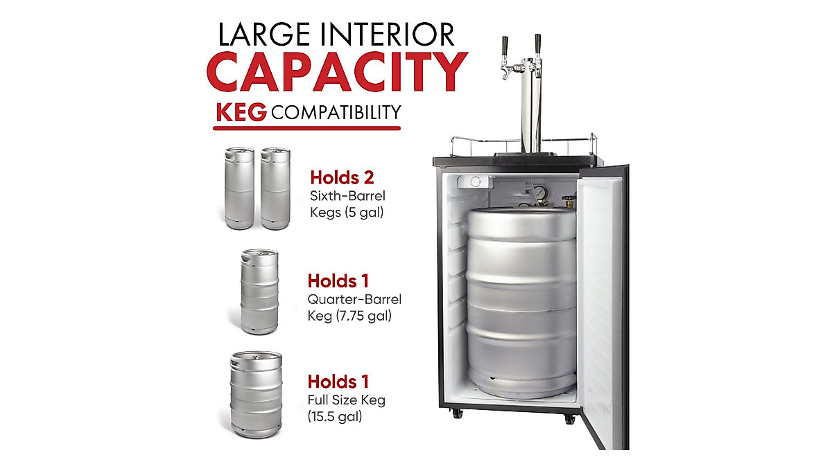 Kegco K199B-2P Kegerator: Premium Two Keg Cooler