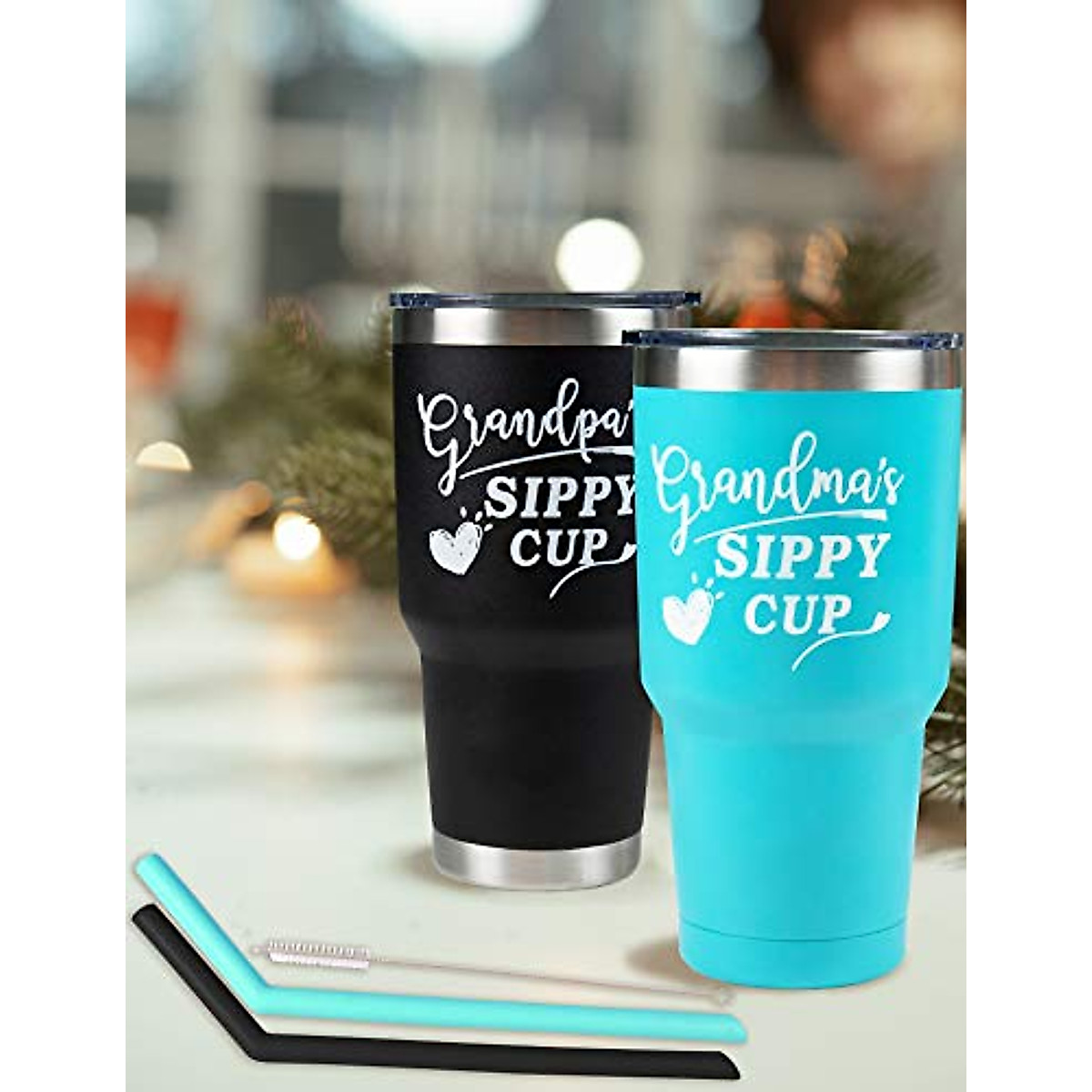 Grandma and Grandpa Mugs, Grandma Sippy Cup, Christmas Gifts, Grandpa Cups, Grandpa Sippy Cup Tumbler, Birthday Gifts for Grandparents, Grandparent Cups and Mugs, Grandma Gifts from Grandchildren