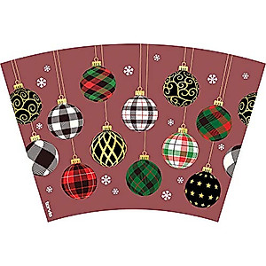 Tervis Plastic Made in USA Double Walled Christmas Holiday Ornaments Insulated Tumbler Cup Keeps Drinks Cold & Hot, 24oz, Clear