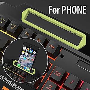 Lumsburry RGB LED Backlit Gaming Keyboard with Anti-ghosting, Light up Keys Multimedia Control, USB Wired Waterproof Metal Keyboard for PC Games Office (Cool Black)