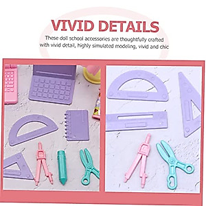 Totority 2 Sets Model Laptop Prop Mini Food Head Props Halloween Toys Laptops Landscape Village Animated Scence School Tiny of Girl for Doll Sand House Supplies Gift Photo Kids