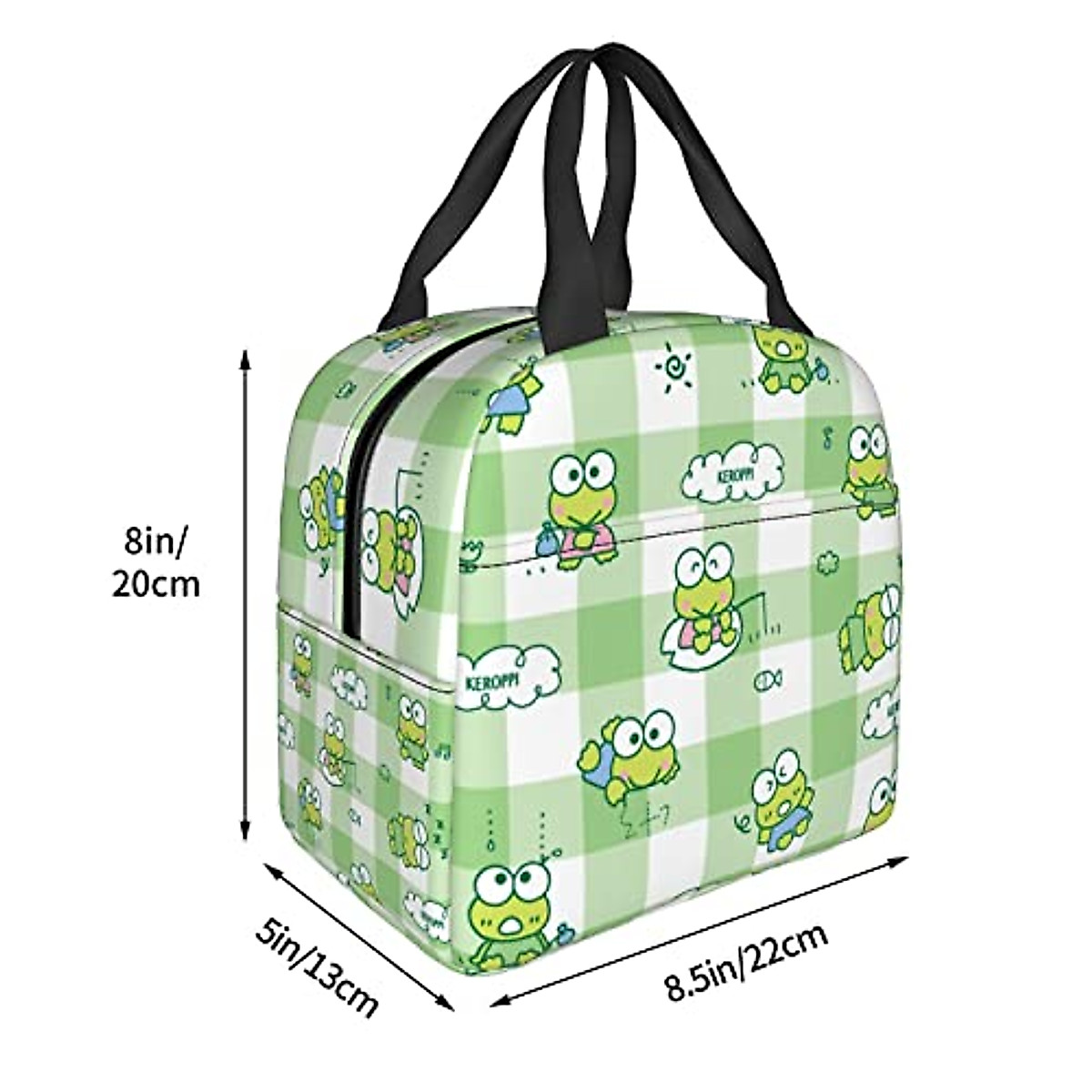 Pynocony Cute Lunch Bag Insulated Kawaii Lunch Box Anime Reusable Cooler Bags Freezable Lunchbox For Girls Boys Teen Adult