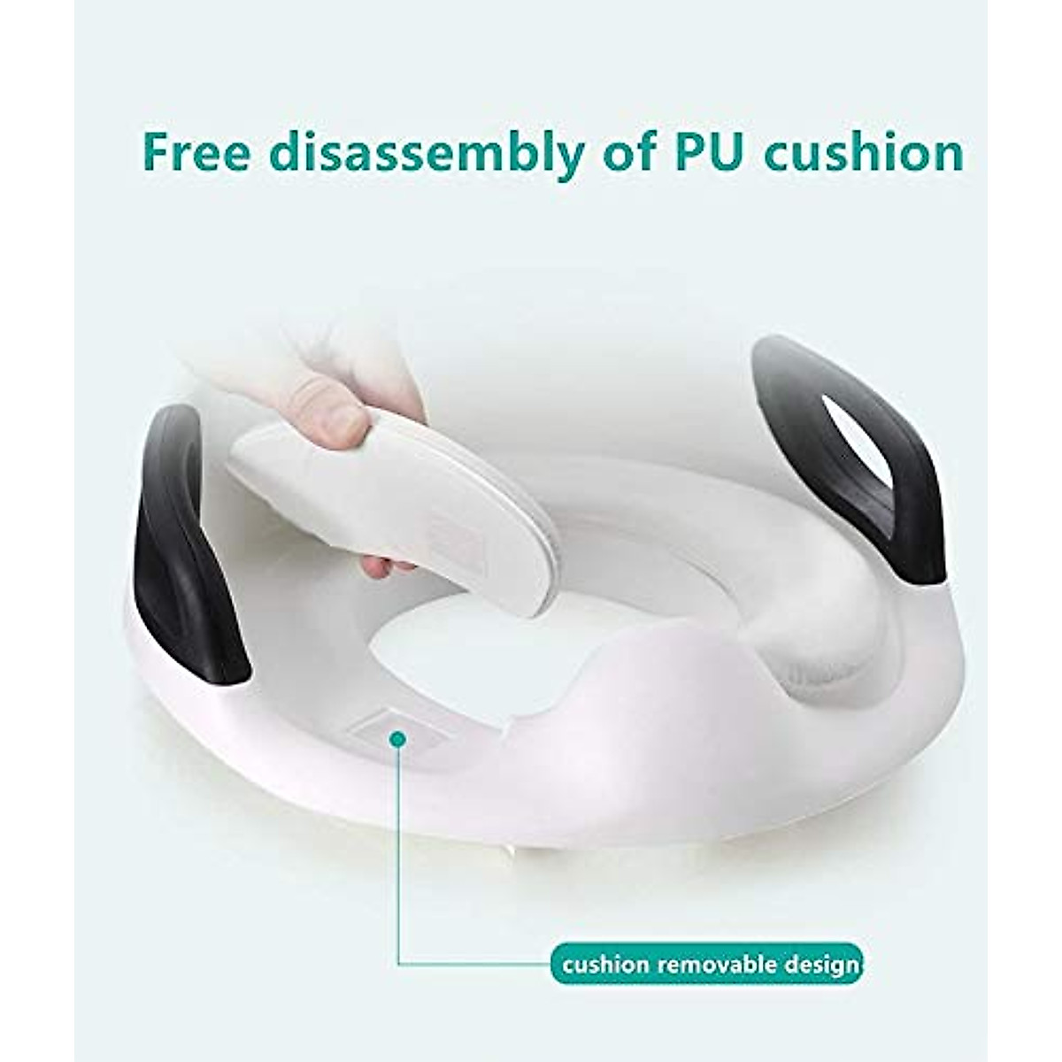 Potty Training Seat for Boys Girls Kids Toddlers Toilet Training Seat Potty Seat for Baby with Detachable Soft Cushion Sturdy Handle and Backrest