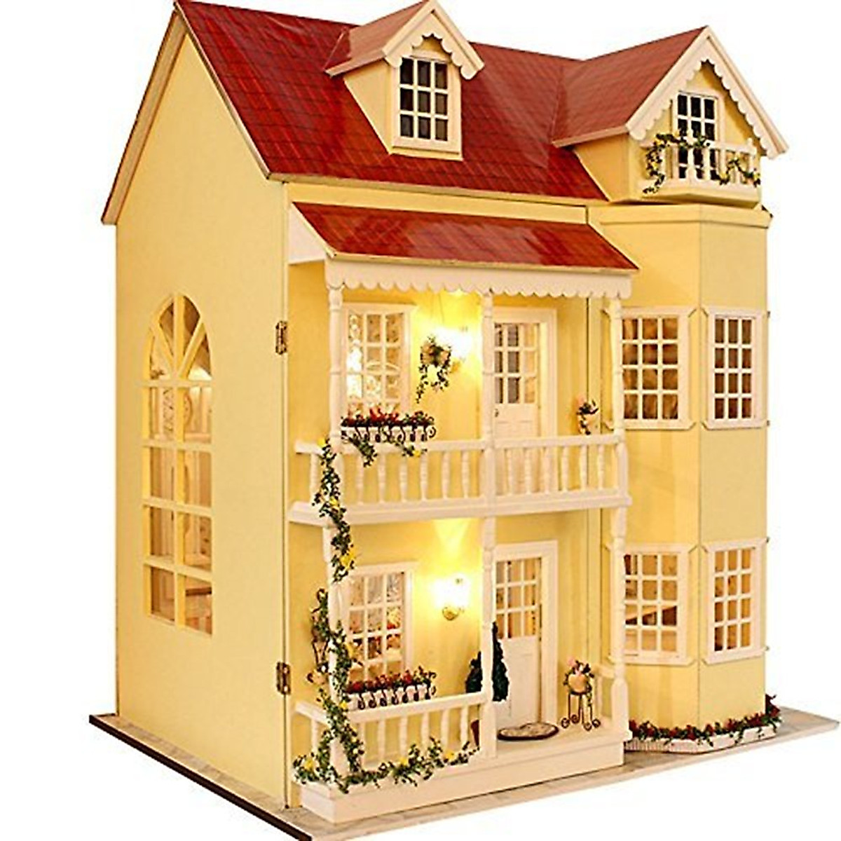 Flever Dollhouse Miniature DIY House Kit Creative Room with Furniture for Romantic Valentine's Gift (Be Enduring As The Universe)