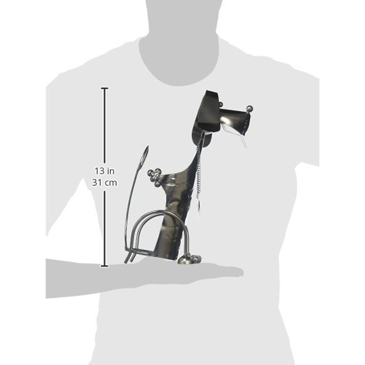 WINE BODIES I Love Dog Wine Bottle Holder, Charcoal