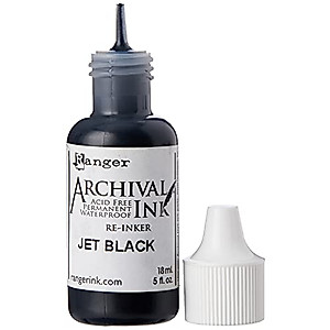 Ranger Archival Pad Reinker .5oz, Jet Black