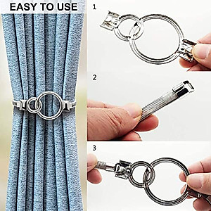 Magnetic Curtain Tiebacks, Elegant Decorative Drape Tie Backs Holdback Holder for Window Draperies, Modern Rope Tiebacks for Drapes Window Curtain Holdbacks for Draperies #A