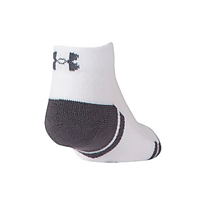 Under Armour Youth Resistor 3.0 Low Cut Socks, Multipairs, White/Graphite (6-Pairs), Small