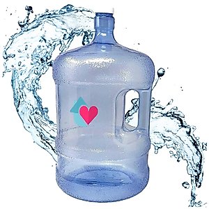 Lavo Home 3 Gallon Water Bottle With Screw Cap, Reusable 3 Gallon Water Container With Easy Grip Handle, BPA Free Water Jug for Home or Camping, 3 Gallon Water Storage Containers, Single Unit