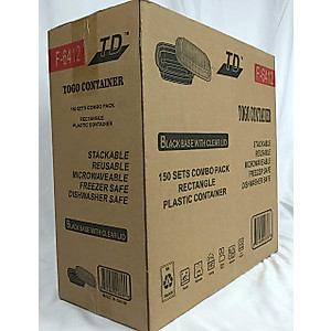 TD F6412 12oz. Appetizer & Dessert Containers with Lids Microwavable BPA Free 150ct