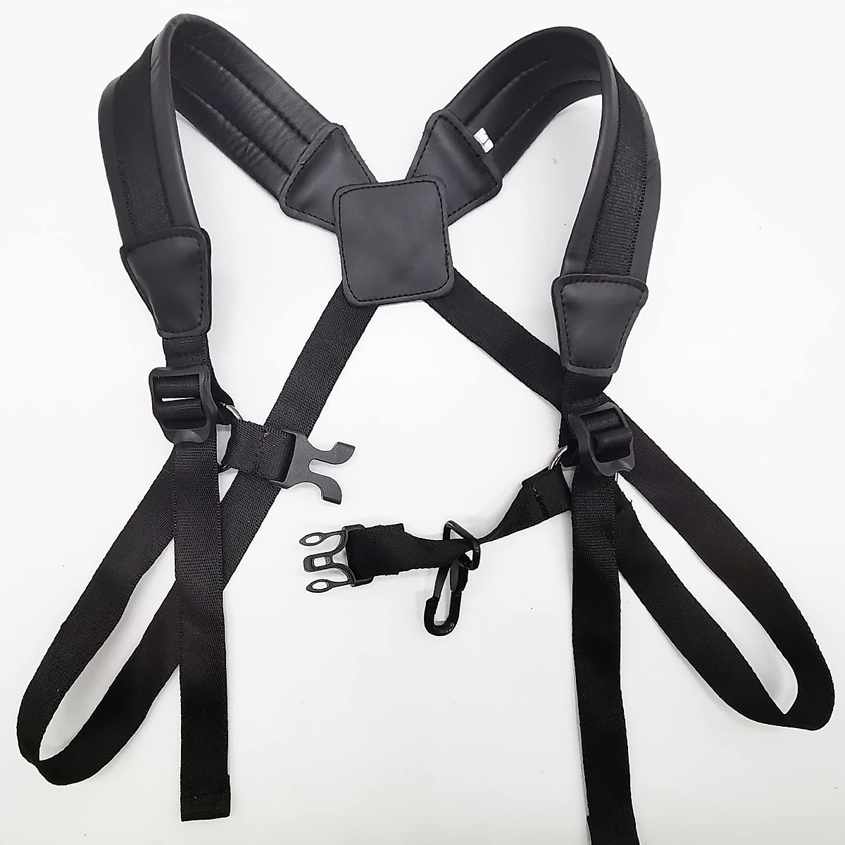 Xinlinke Saxophone Harness Sax Strap No Stress on Neck Soft Shoulder Padded for Alto Tenor Baritone Clarinet,Large Size