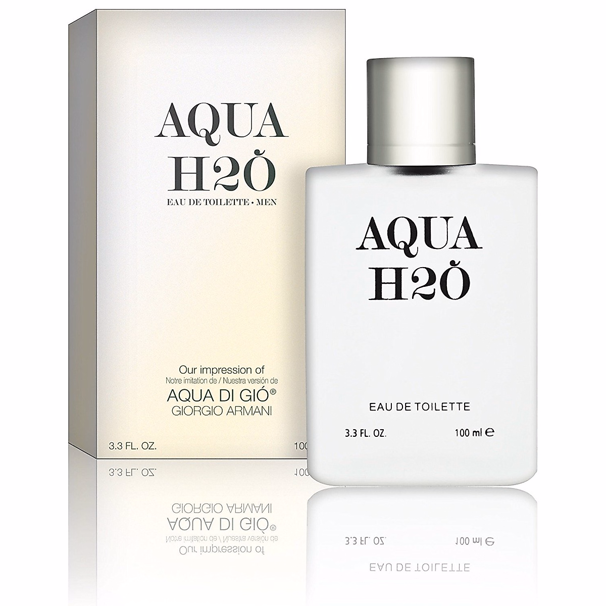 Recaro North - Aqua H2O - Eau De Toilette - Impression of Aqua Di Gio, 3.3 fl oz