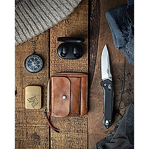 Firebird Ganzo FB7651-GY Pocket Folding Knife 440C Stainless Steel Blade G10 Anti-Slip Handle with Clip Hunting Fishing Camping Folder Outdoor EDC Knife (Grey)