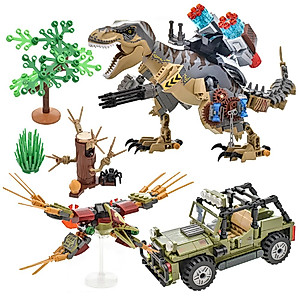 Mesiondy Building Blocks Toys Set 725 Pcs for Age 8 9 10 11 12 13 14 Years, Dinosaur Park World,Birthday Gifts for Boys and Girls……