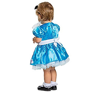 Disguise Baby Girls' Disney Alice in Wonderland Infant Costume, Blue & White, 6-12 Month