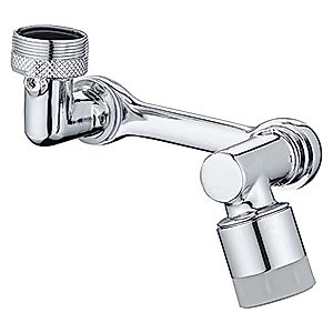 DREAM BRIGHT 1080 Swivel Faucet Aerator for Kitchen - Rotatable Faucet Extender - Large Angle Rotating Splash Filter Faucet - Adjustable Kitchen Faucet Extender with Adjustable 2 Water Outlet Modes