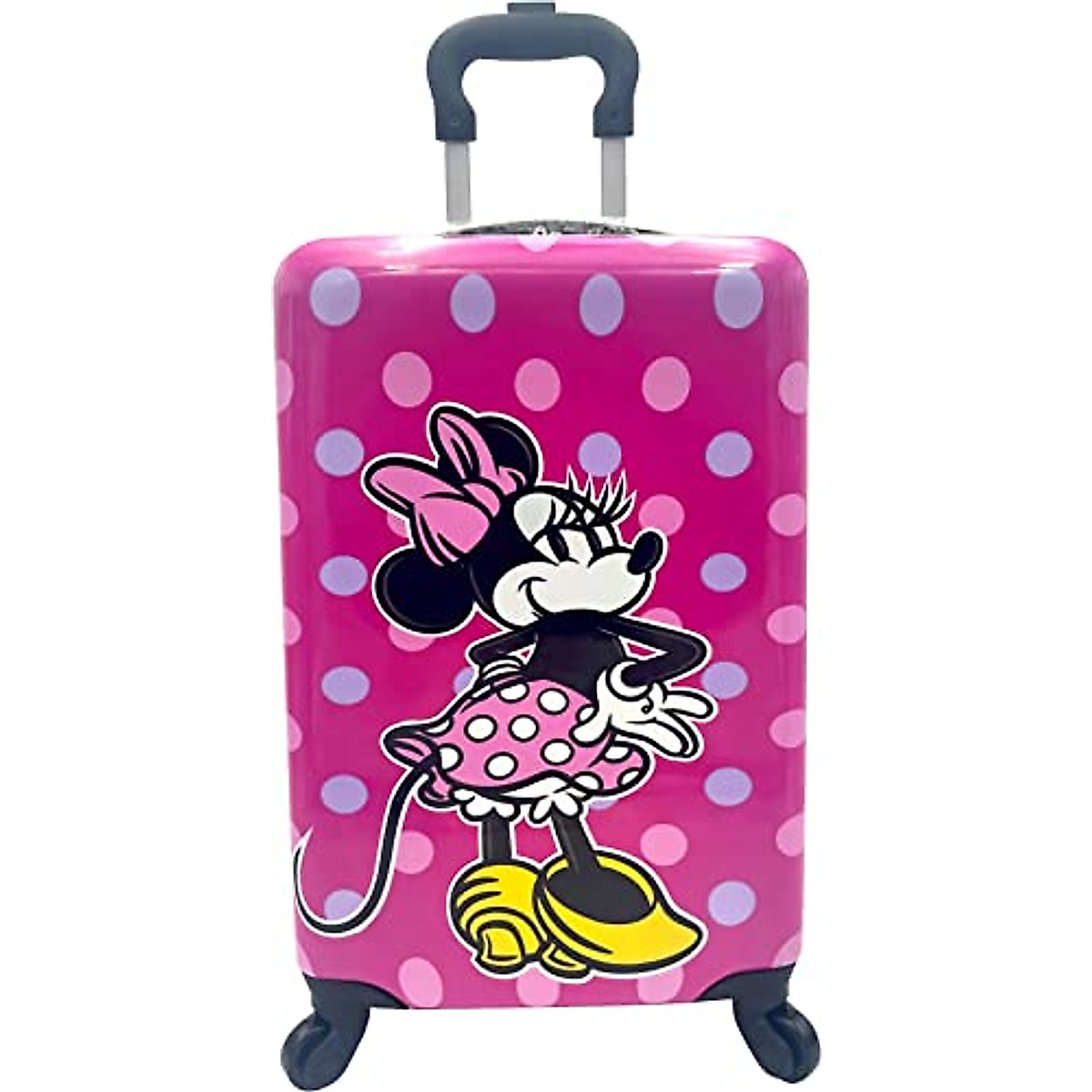 Fast Forward Kid’s Licensed Hard-Side 20” Spinner Luggage Carry-On Suitcase and Beauty Case Set (Minnie Mouse)