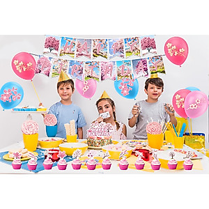 Cherry Blossom Party Decorations Cherry Blossom Birthday Party Supplies Japanese Decorations Includes Birthday Banner Cake Topper Cupcake Toppers Balloons for Wedding Bridal Baby Shower Decorations
