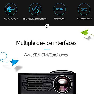 EXCEART Portable Projectors Mini Projector Portable Entertainment Movie Projector 1080p Video Projector Machine for Home Office Led Projector