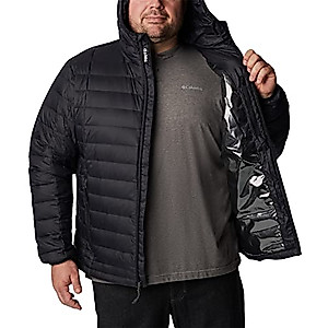 Columbia Mens, Voodoo Falls 590 TurboDown Hooded Jacket, Black, Large