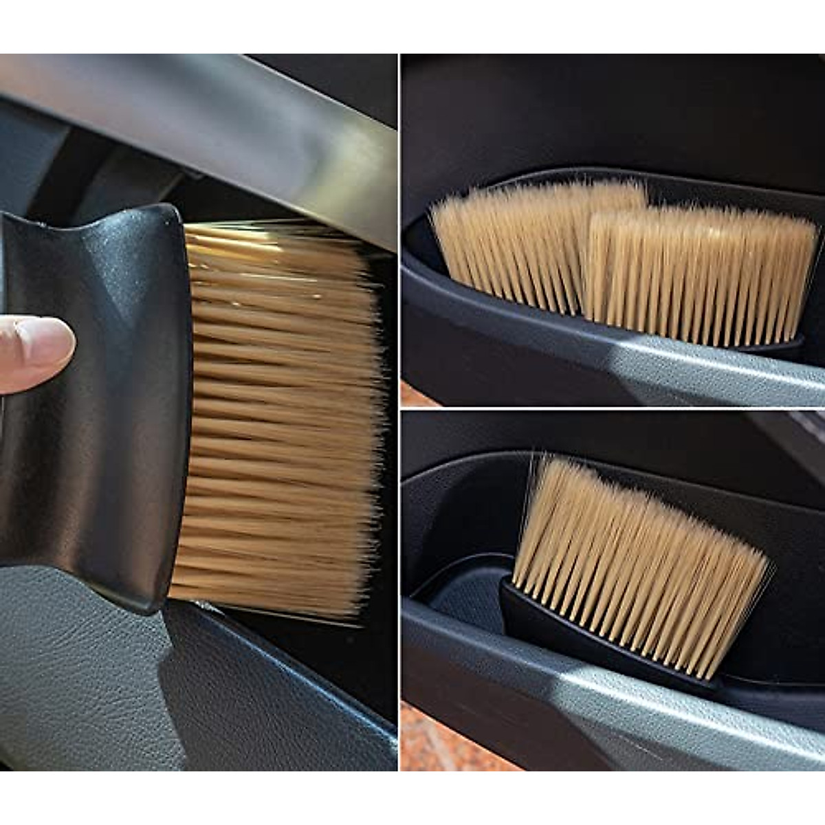 Auto Interior Dust Brush, Car Cleaning Brushes Duster, Soft Bristles Detailing Brush Dusting Tool for Automotive Dashboard, Air Conditioner Vents, Leather, Computer,Scratch Free