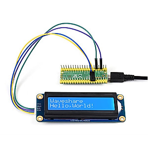 waveshare LCD1602 I2C Module AiP31068 Controller,16x2 Characters LCD Display,White Color with Blue Background 3.3V/5V, for Arduino/Raspberry Pi/Raspberry Pi Pico/Jetson Nano/ESP32/STM32