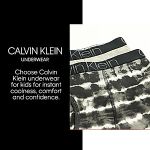 Calvin Klein Boys' Underwear 4 Pack Boxer Brief Value Pack, Black White Basics, Large