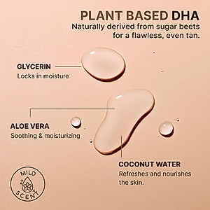 Self Tanner Spray - USA Made with Natural & Organic Ingredients, Fast Drying Spray Tan for Pale Skin, Non Toxic Gradual Tanning Spray, Sunless Tanning Water for Women & Men, Medium to Dark