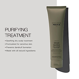 PREVIA Purifying Anti-Dandruff Treatment | Extra Life, The Virtuous Scalp Ritual | Purifies & Normalizes Scalp to Fight Dandruff & Eczema While Soothing Scalp - 5 oz